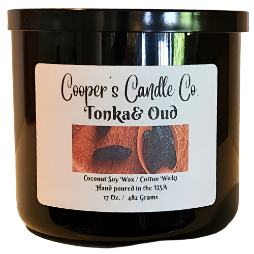 Tonka & Oud Scented Candle-contemporary fragrance with high end appeal ...